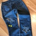 Destroyed Ripped Jeans With Cutouts, Embellished Edgy Stars and Bolts ...