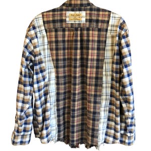 Mixed Print Button-down Shirt for Fall | Oversized Spliced Shirt in ...