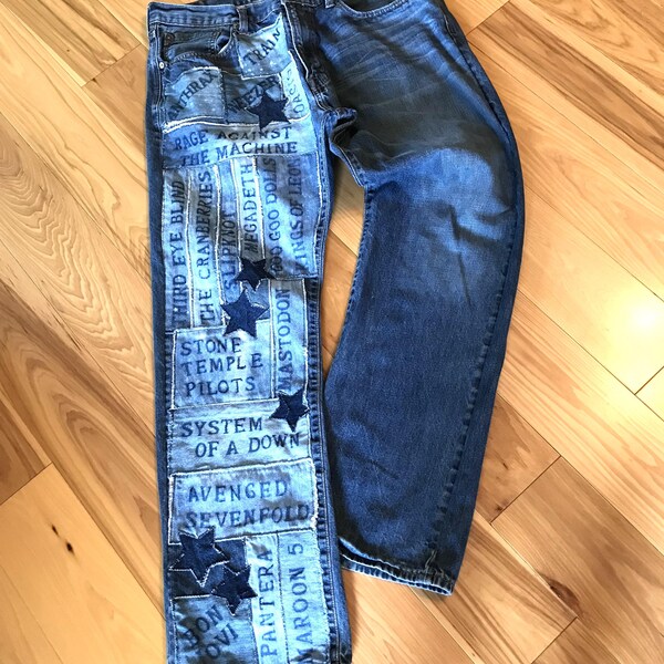 Jeans With Stars Men - Etsy