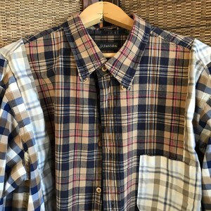 Mixed Print Button-down Shirt for Fall | Oversized Spliced Shirt in ...