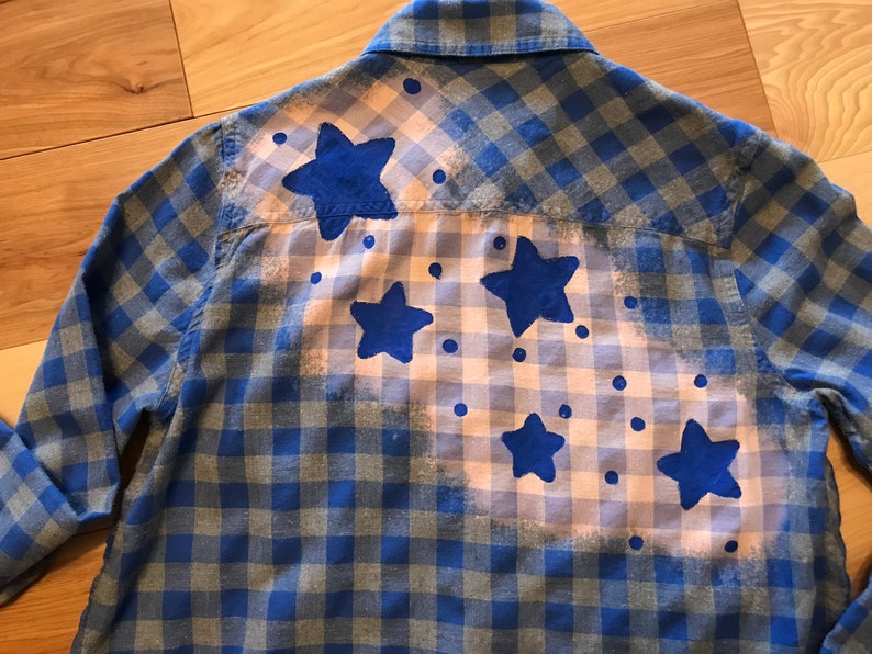 Upcycled Bleached Flannel Shirt Women's Size Small Acrylic - Etsy