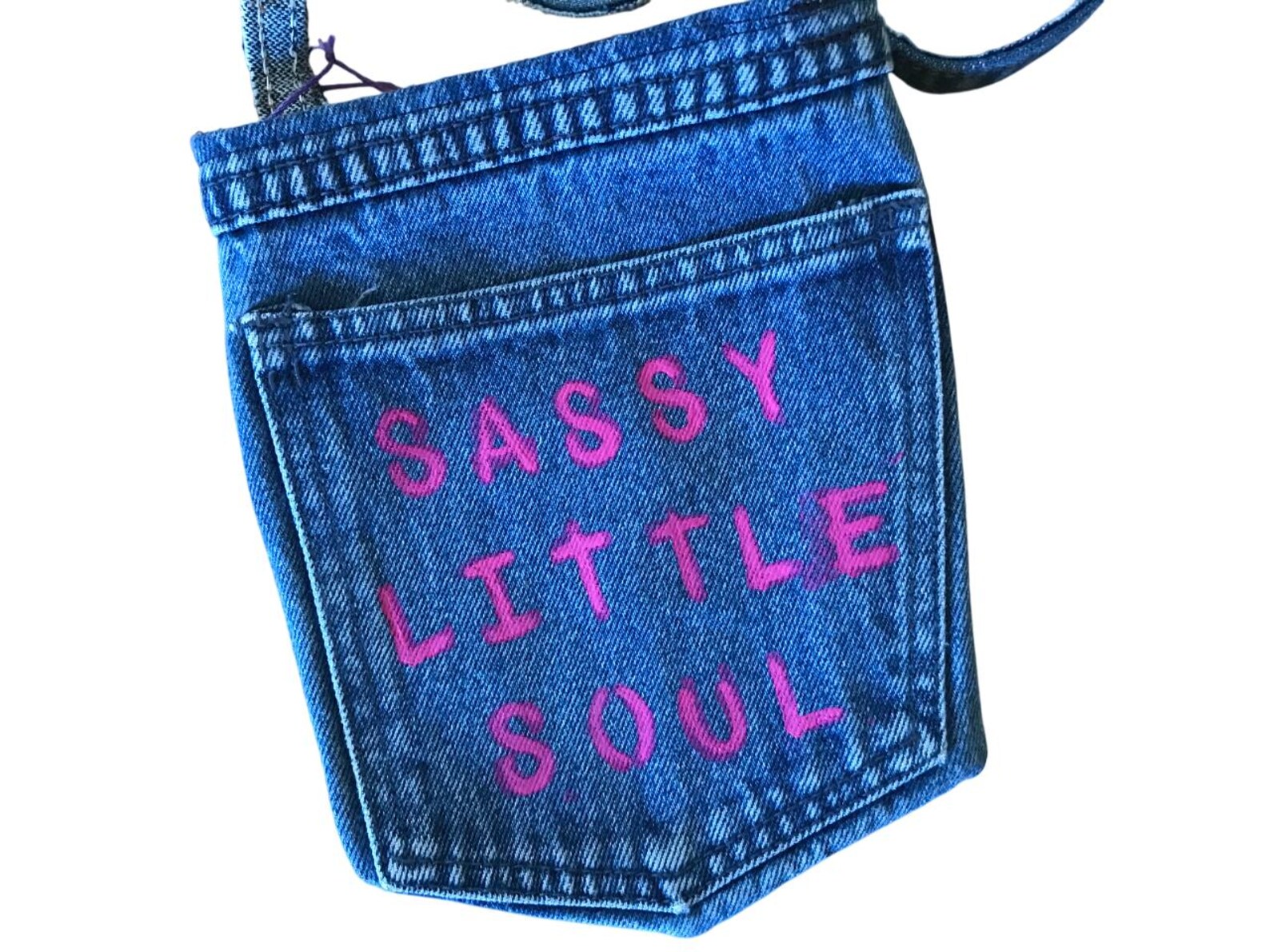 Little Girl Crossbody Jean Pocket Purse Handmade Upcycled, Sassy Soul ...