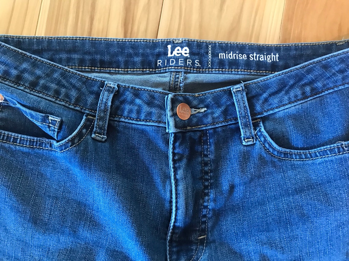 Reworked Plaid Flannel Patch Jeans Size 14 Upcycled Handmade - Etsy