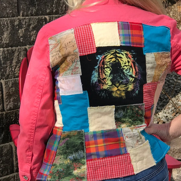 Patchwork Jacket Women - Etsy