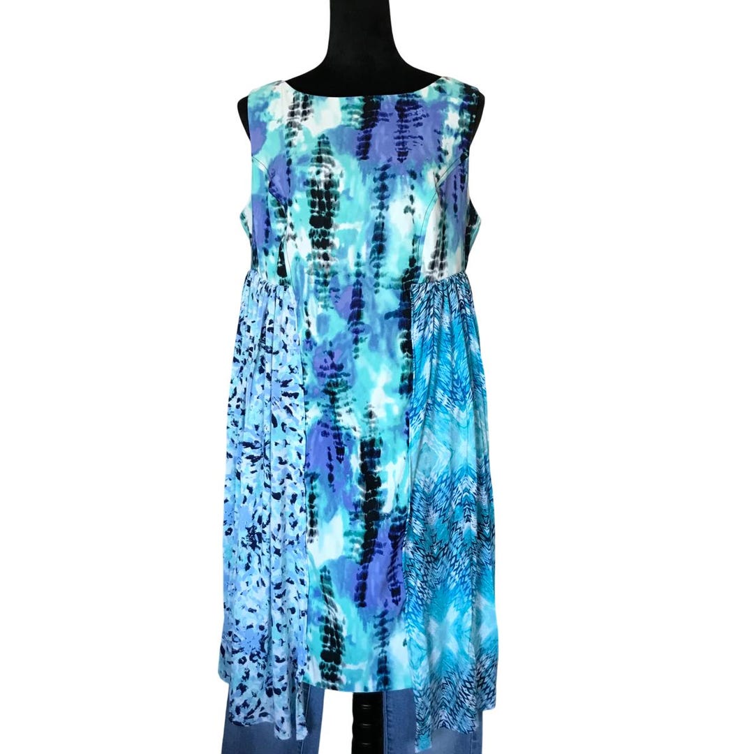 Boho Dress Size 14, Handmade Reworked Sustainable Clothing, Upcycled ...