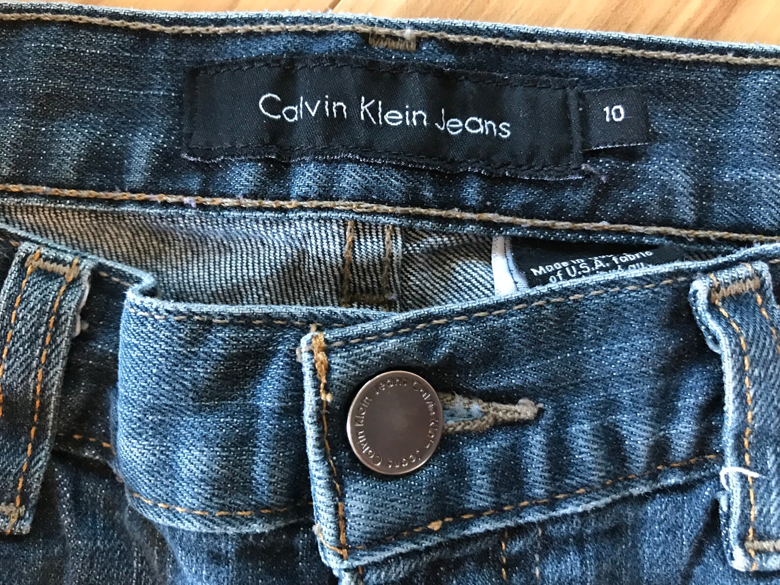 Reworked Denim and Plaid Patch Jeans Size 10 Calvin Klein - Etsy