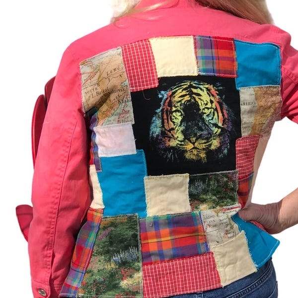 Patchwork Jacket Women - Etsy
