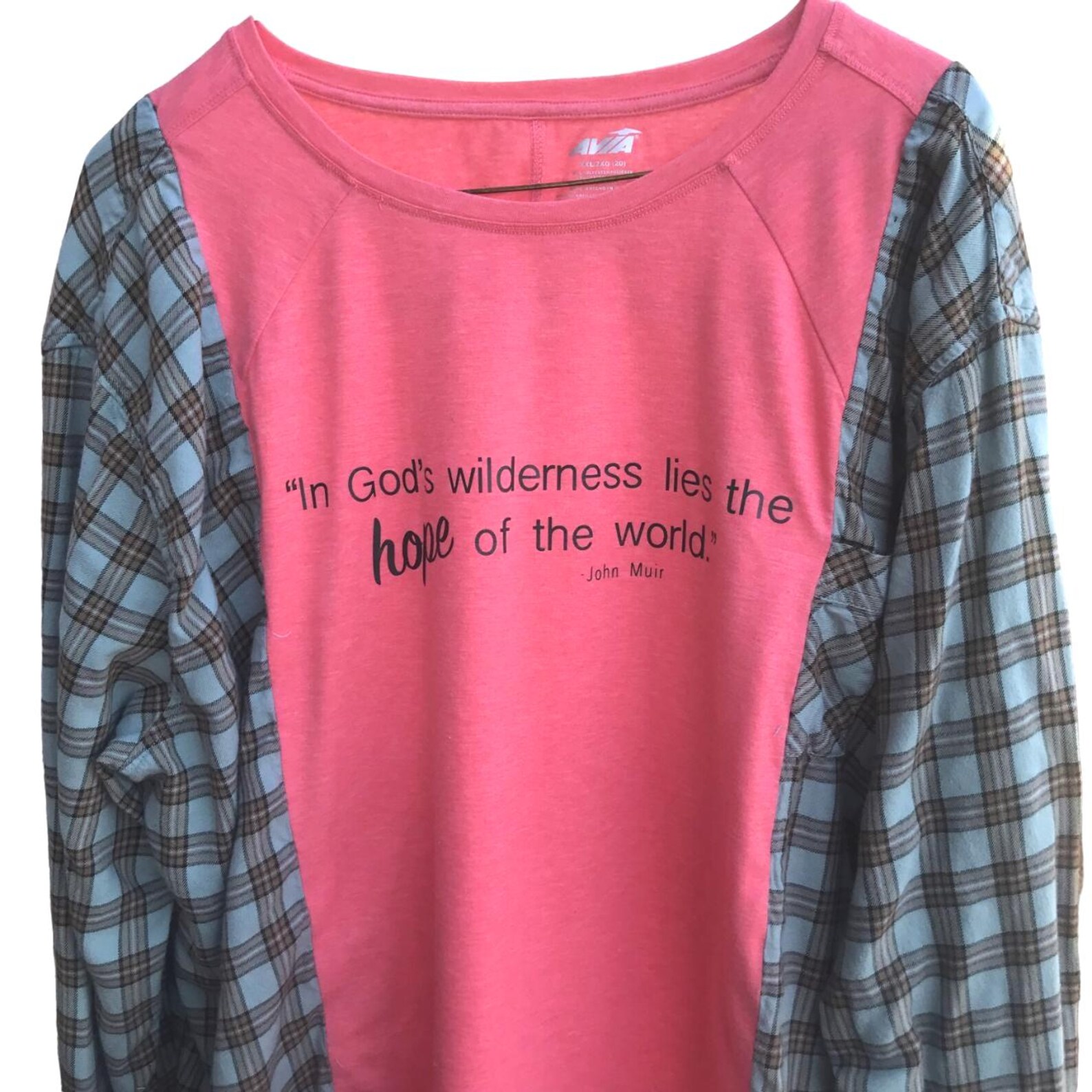 Reworked Flannel Shirt, Plus Size: Upcycled Oversized Inspirational ...