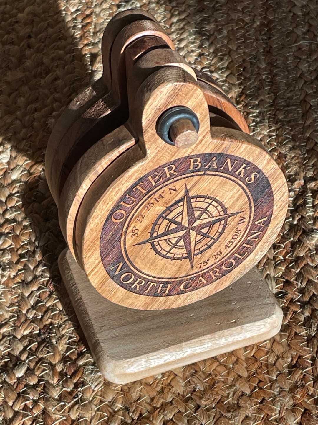 Double-sided Outer Banks (OBX) Hanging Coasters Laser Engraved on ...