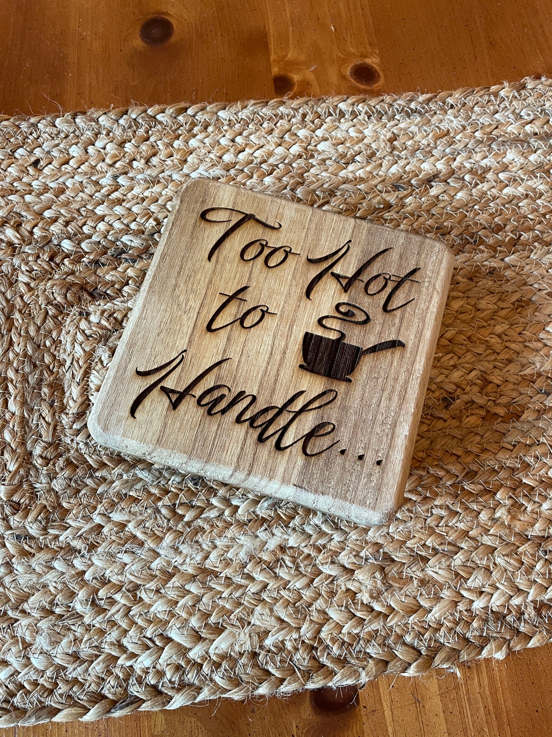 Beautiful Laser Engraved Small Wooden Hot Plates - Etsy