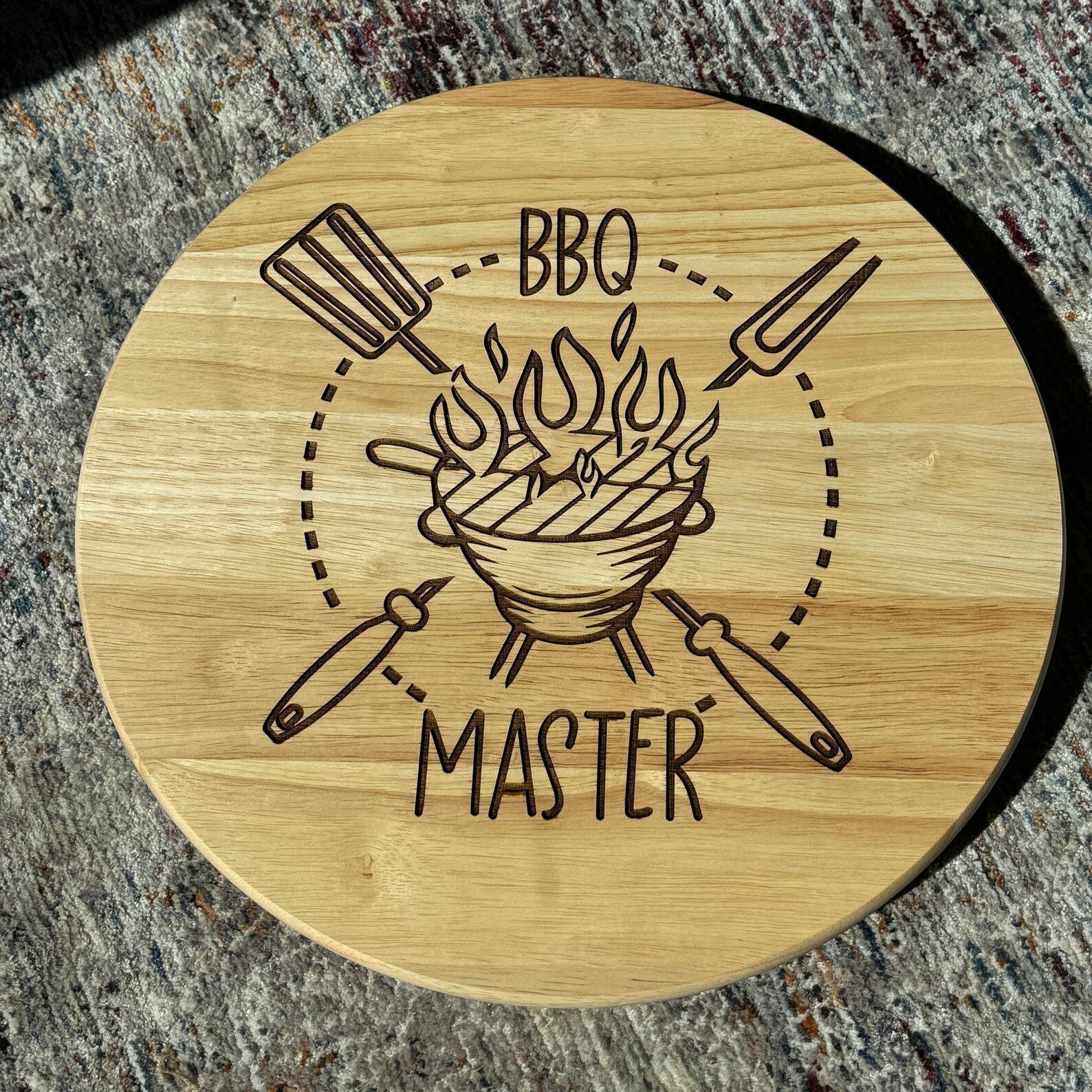 Laser Engraved Hardwood Lazy Susan With Various Designs - Etsy