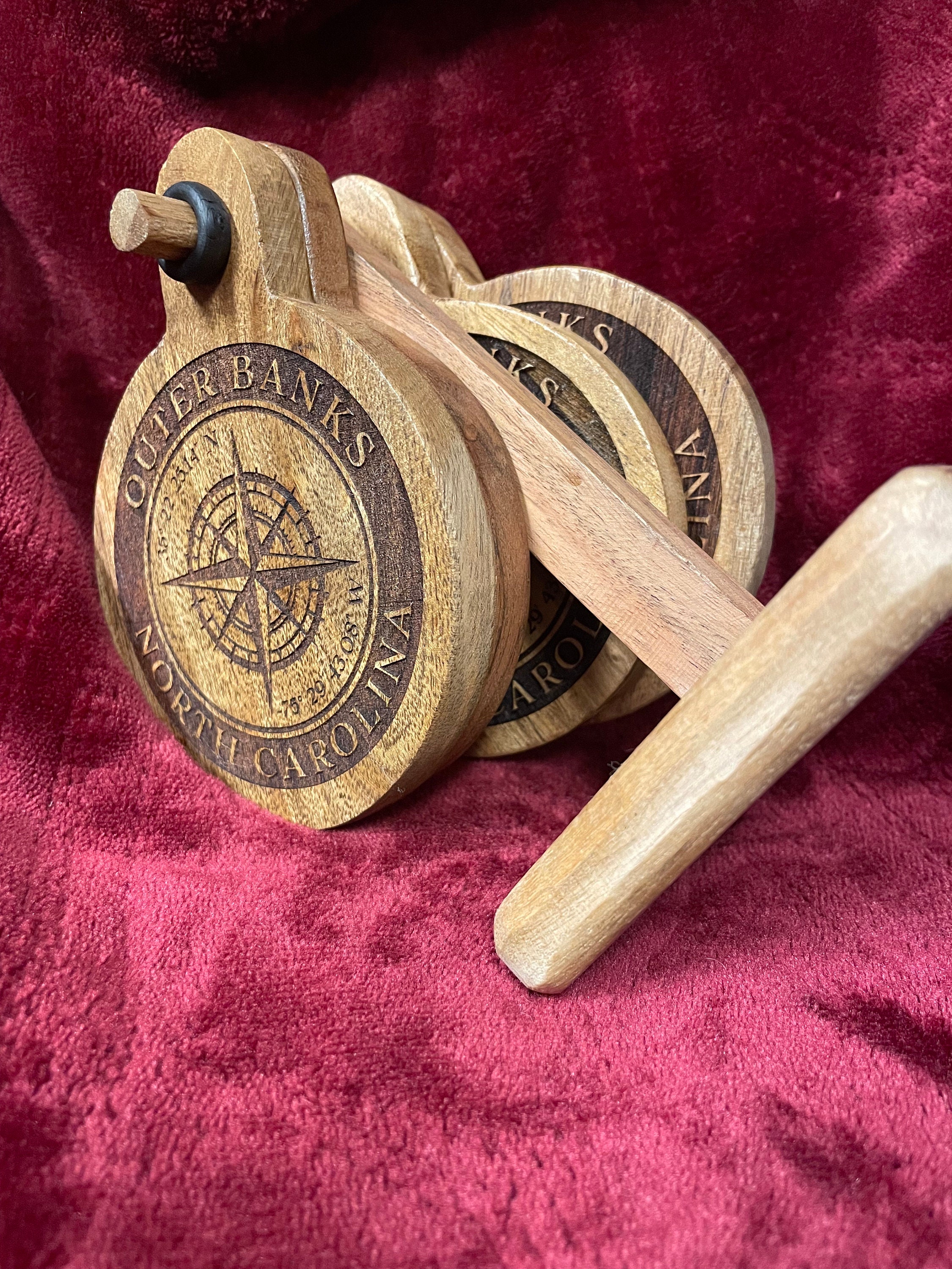 Double-sided Outer Banks (OBX) Hanging Coasters Laser Engraved on ...