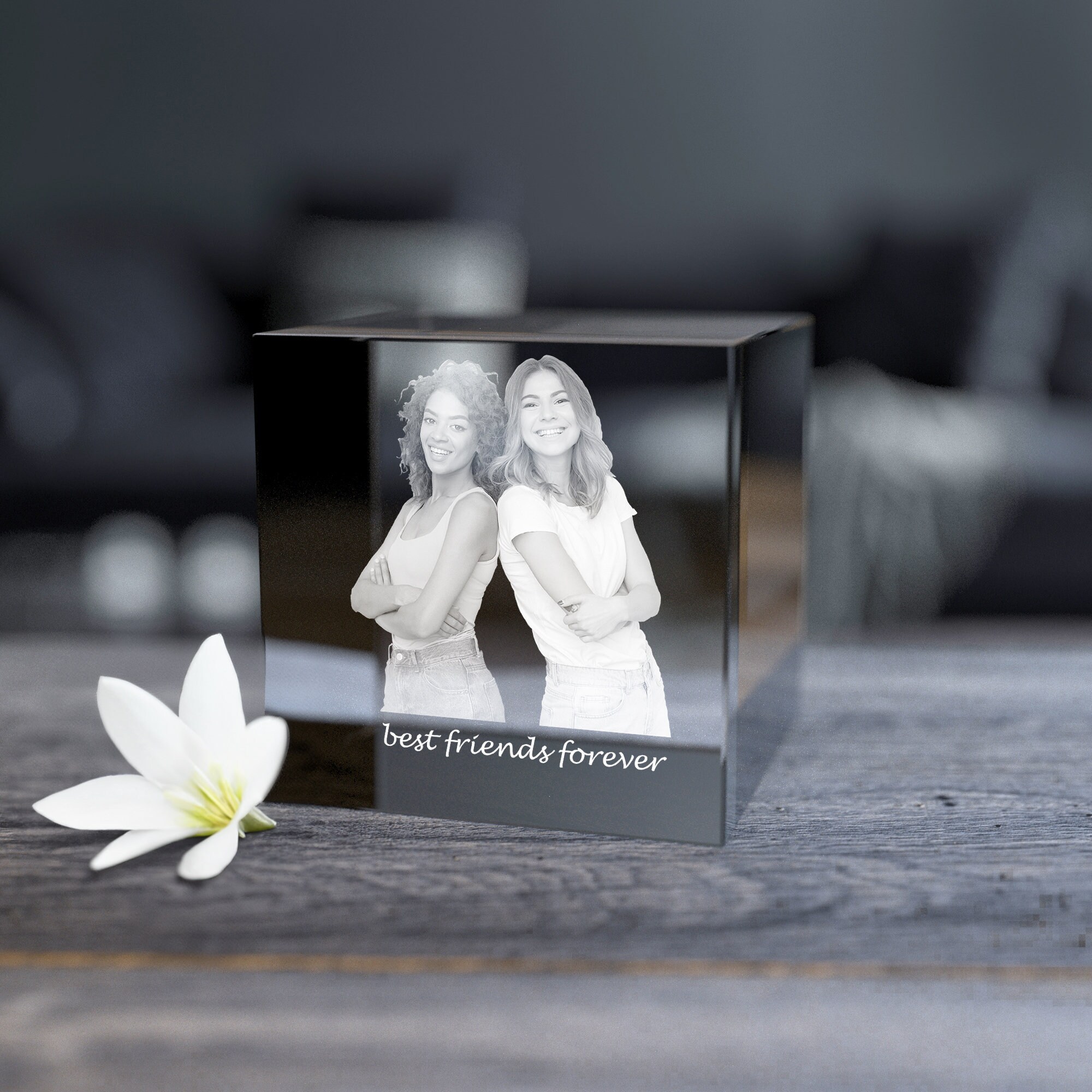 Best Friends Forever 3D Crystal Photo With Light LED, Personalized Gift ...