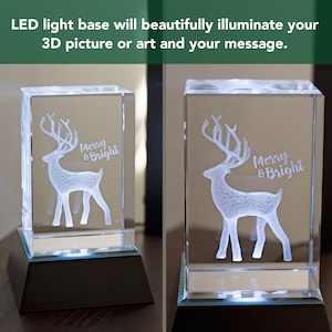 Custom 3D Photo Crystal Engraving for Weddings and Anniversaries - Etsy