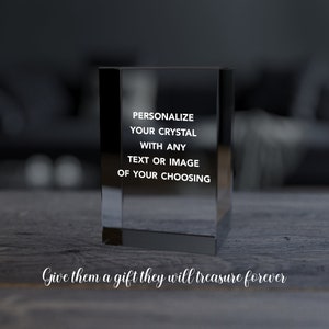 Personalized 3D Crystal Glass Keepsake for Her and Special Occasions - Etsy