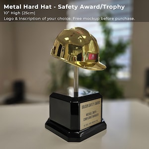 Custom Gold Electroplated Hard Hat Award – Perfect for Employee and ...