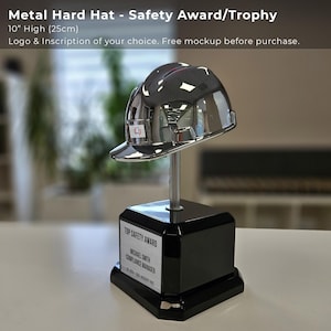 Custom Gold Electroplated Hard Hat Award – Perfect for Employee and ...