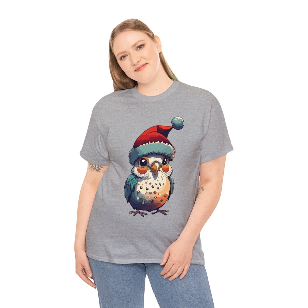 Cute Bird Christmas Shirt, Animal Lover Gift Tee for Christmas ...