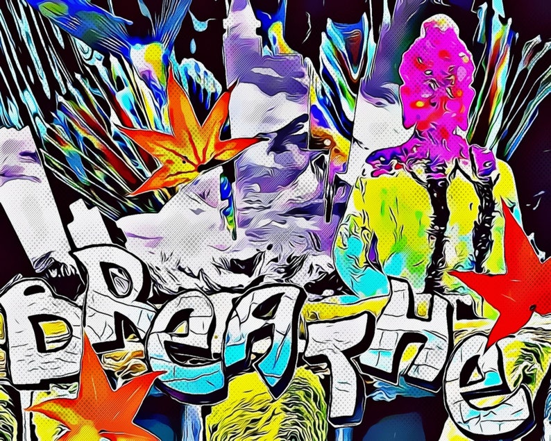 Graffiti Art Print Graffiti Print Meditation Wall Art Enlightened Art ...