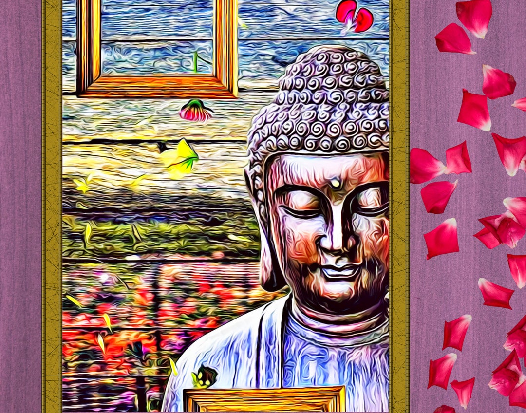 Buddha in Frame Buddha Art Prints Buddhist Print Meditation Wall Art ...