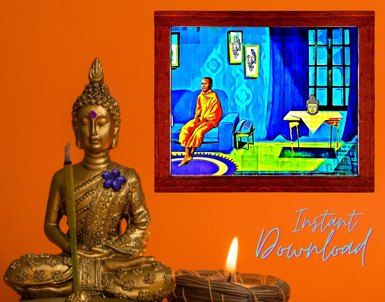 Buddha Art Prints Buddhist Print Meditation Wall Art Enlightened Art ...