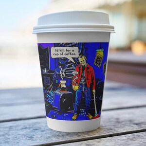 Hipster Cartoon Coffee Art Scary Coffee Set of 5 Printable Art Coffee ...