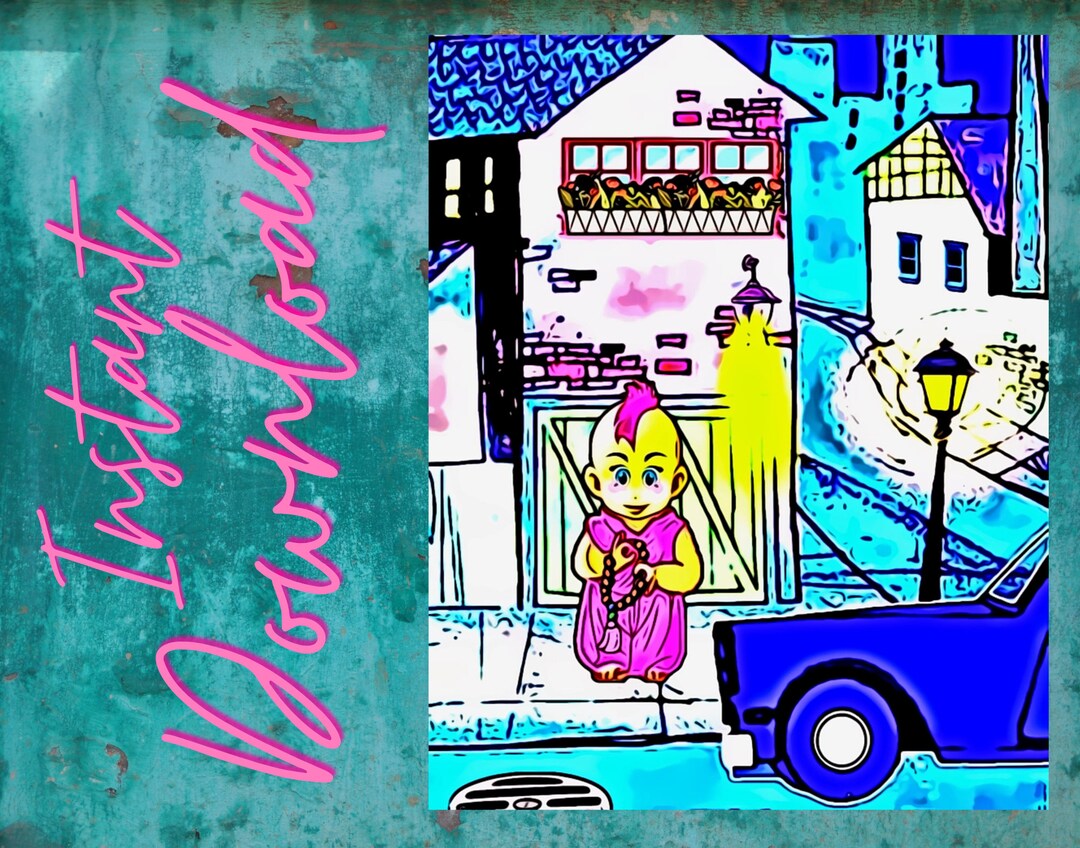 Buddha Baby Art Prints Buddhist Nun Print Meditation Art Punk Nun Zen ...