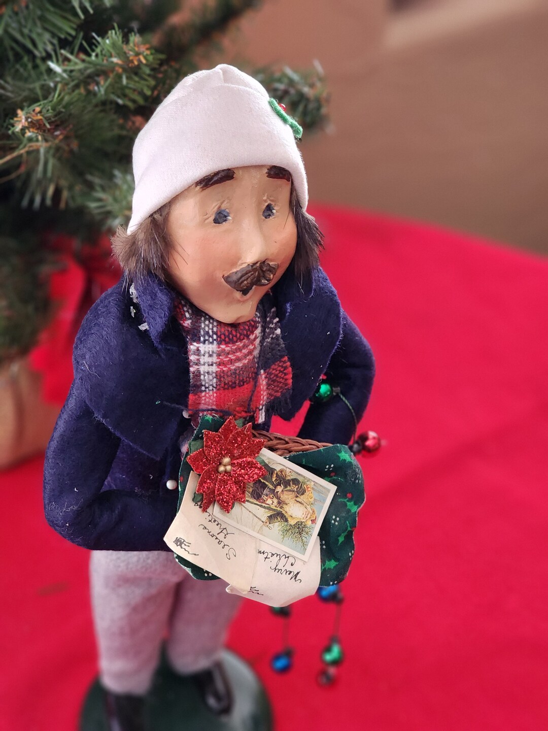 Byers Choice 1991 Man With Post Cards and Lights. Vintage - Etsy