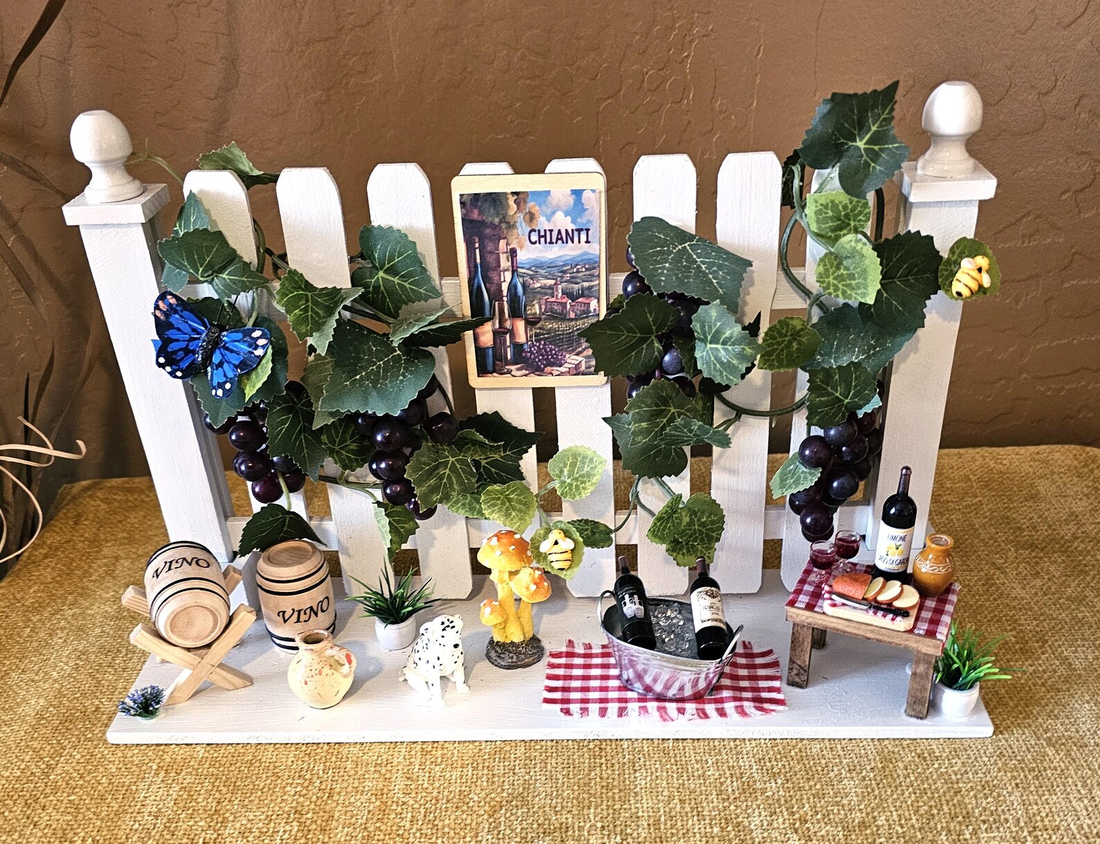 Vineyard Handcrafted Wood Fence. Prop, for Byers Choice Carolers or ...