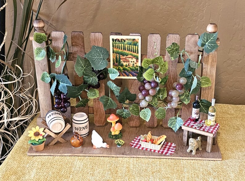 Vineyard Handcrafted Wood Fence. Prop, for Byers Choice Carolers or ...