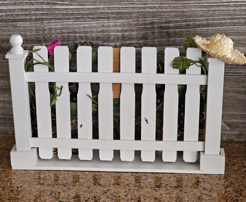 Vineyard Handcrafted Wood Fence. Prop, for Byers Choice Carolers or ...