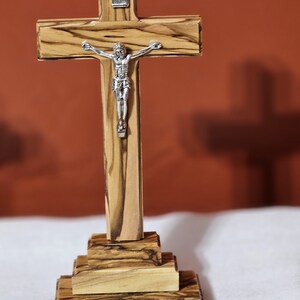 Catholic Olive Wood Tabletop Crucifix. Made in Jerusalem. - Etsy