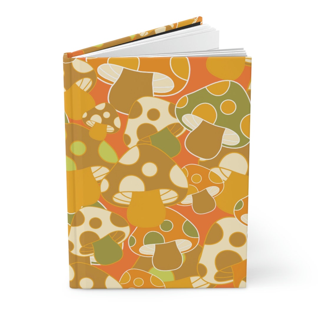 Mushroom Journal, Lined Paper Journal With Mushroom Cover, Vintage ...