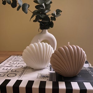 Big Shell Candle Soy Wax Handmade Scented Vegan Natural Organic ...