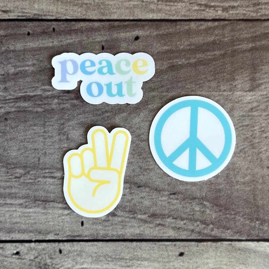 Peace Out Mini Vinyl Sticker 3-pack | Peace Out Sticker | Peace Sign ...