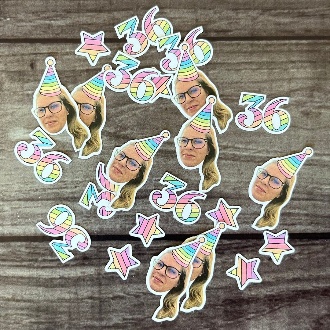 Pastel Rainbow Birthday Custom Confetti Pack Custom Confetti Face Pack ...