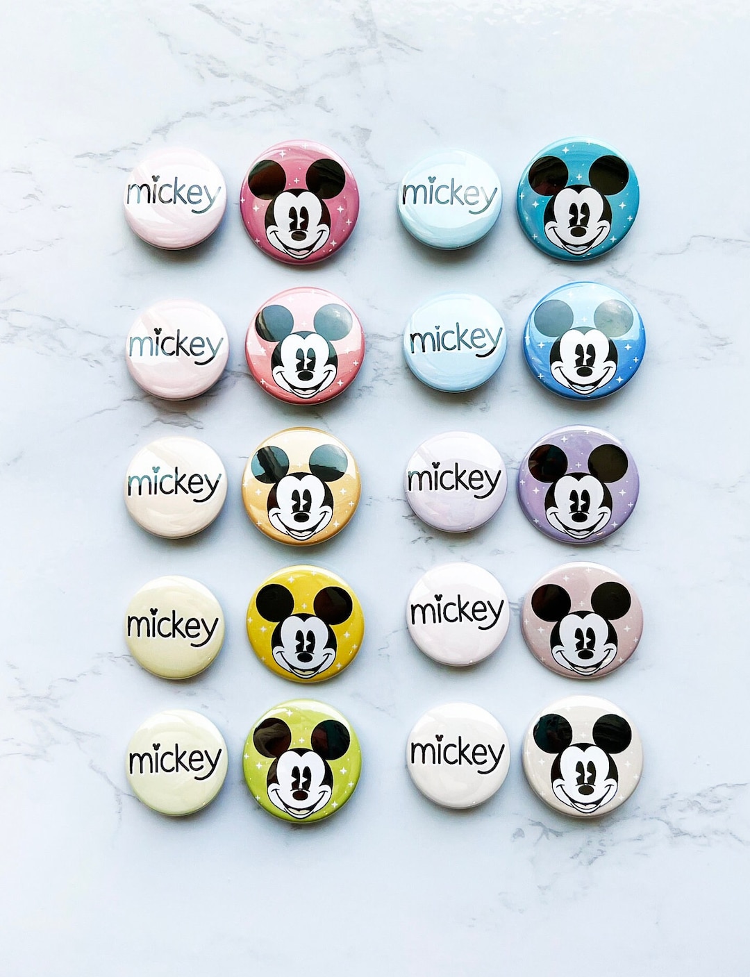 Mickey Button Pins or Magnets | Pack of 2 - Etsy