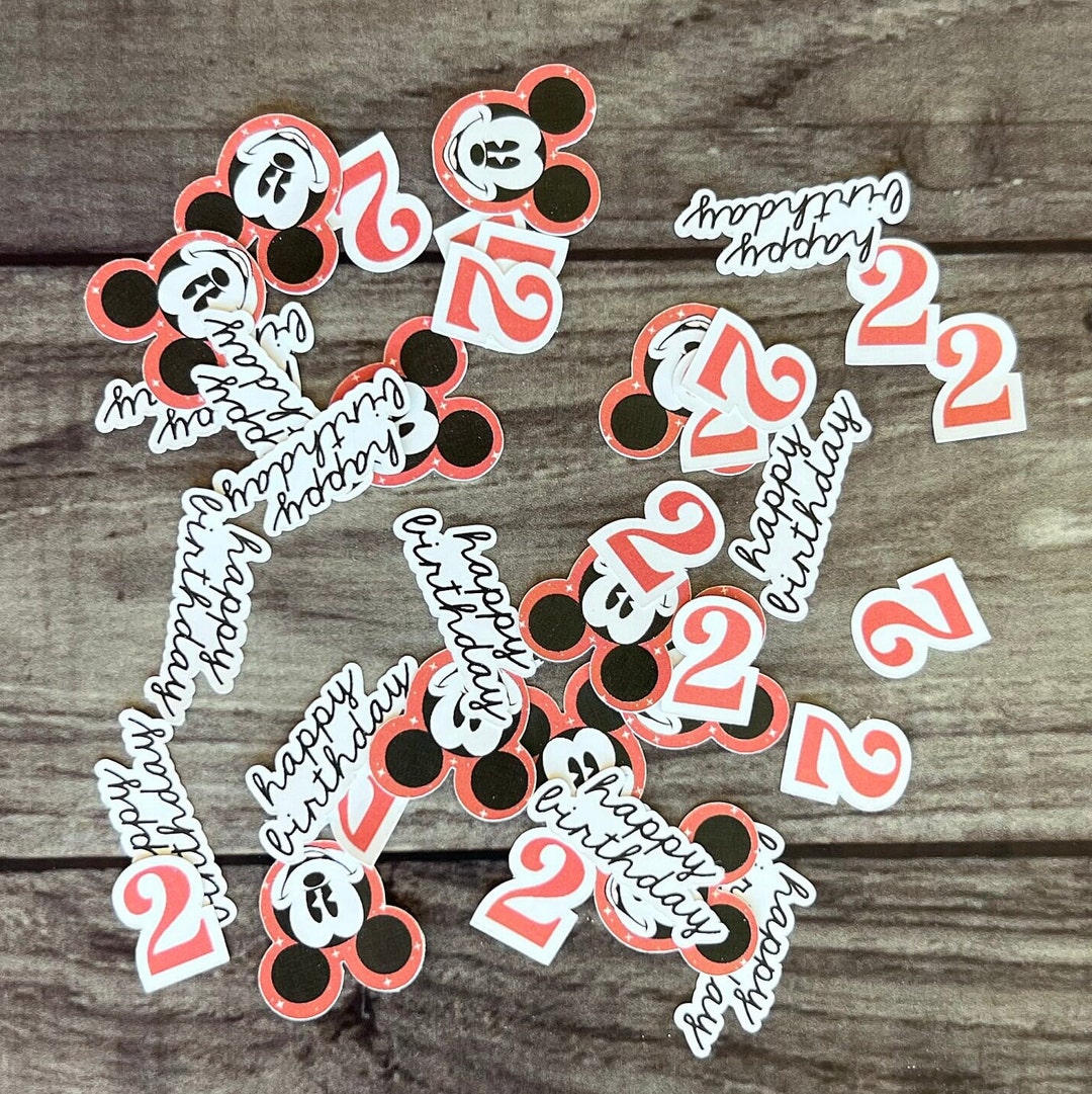 Mickey Mouse Birthday Custom Confetti Pack Custom Confetti - Etsy