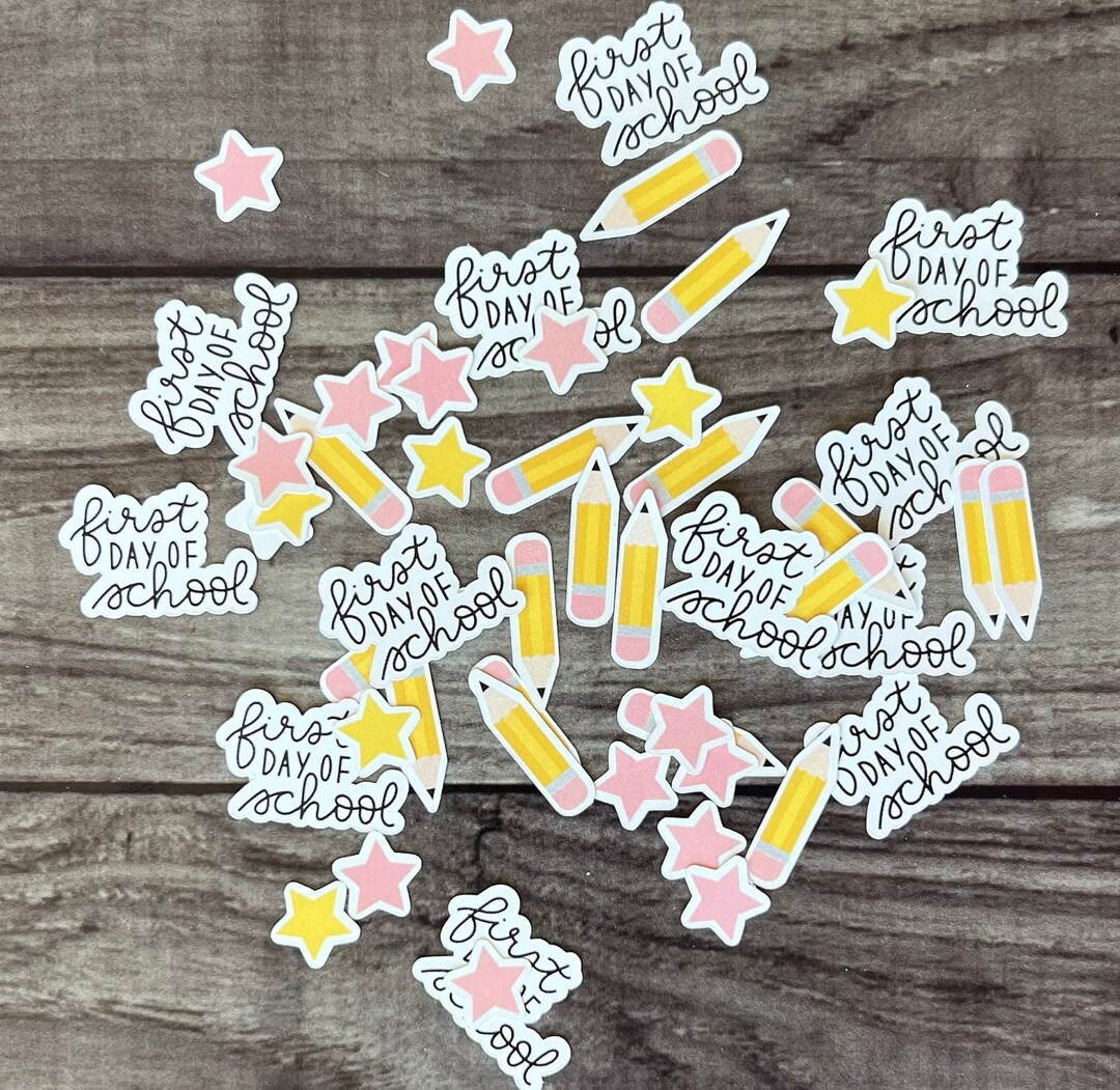 First Day of School Custom Confetti Pack | First Day of School Table ...