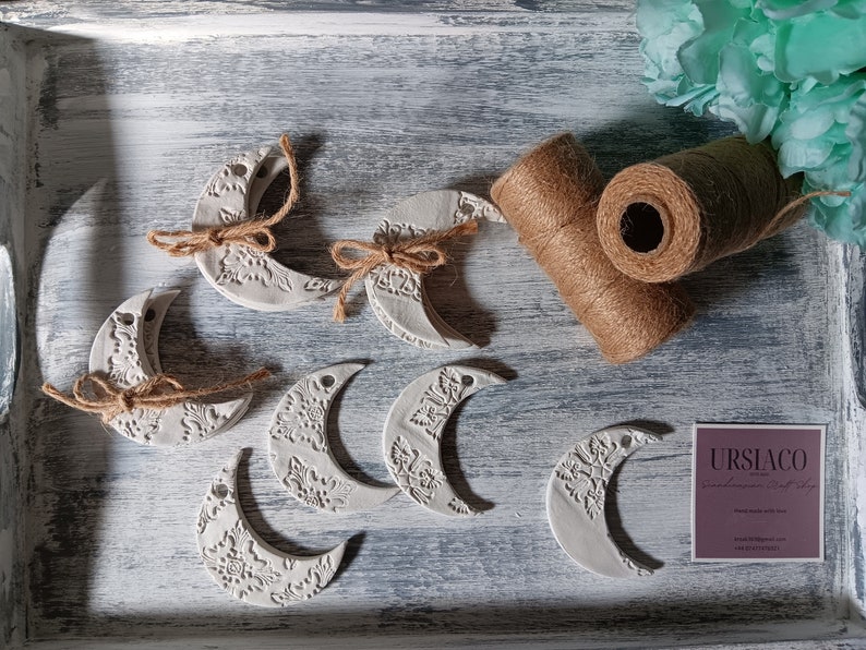 Scandinavian Style Clay Half Moon. Pack of 5. - Etsy
