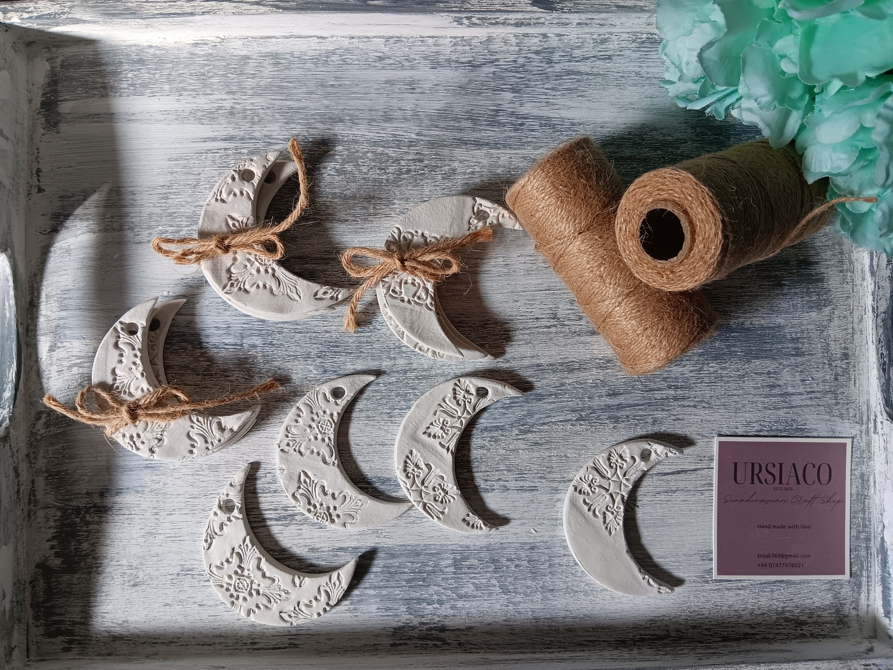 Scandinavian Style Clay Half Moon. Pack of 5. - Etsy