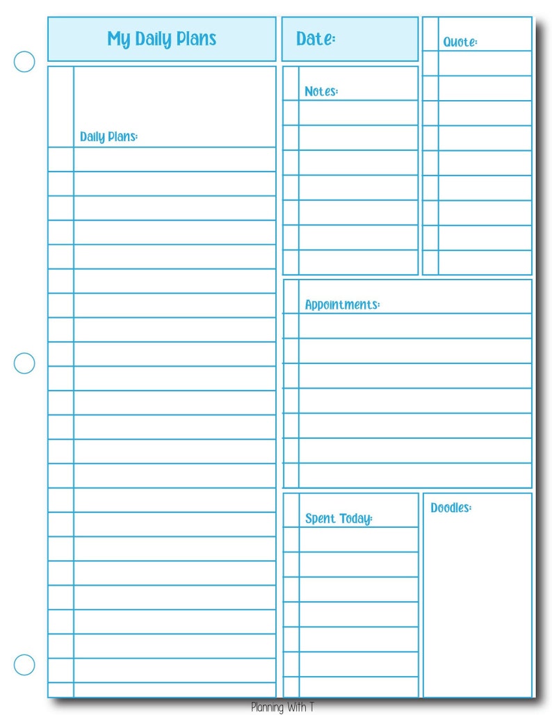 Digital & Printable Planner - Notebook Themed - Etsy