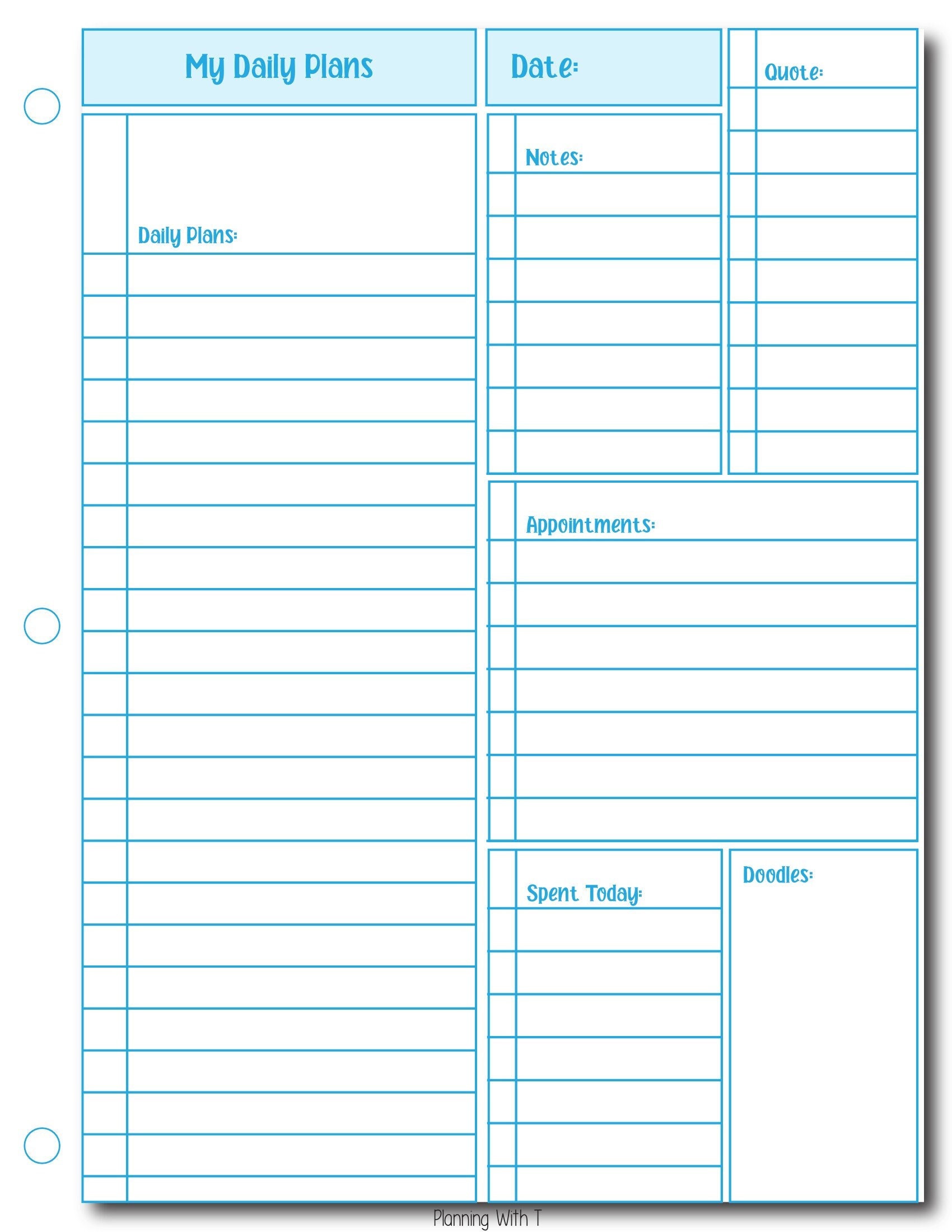 Digital & Printable Planner - Notebook Themed - Etsy