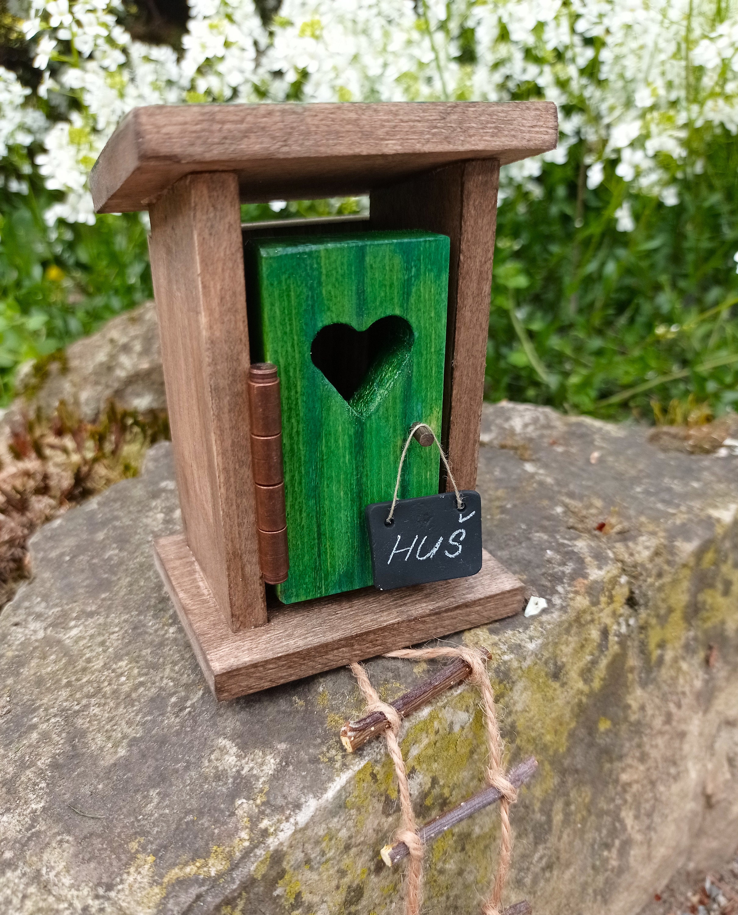 Wooden Outhouse for Gnomes, Miniature Fairy Garden, Wooden Toys ...