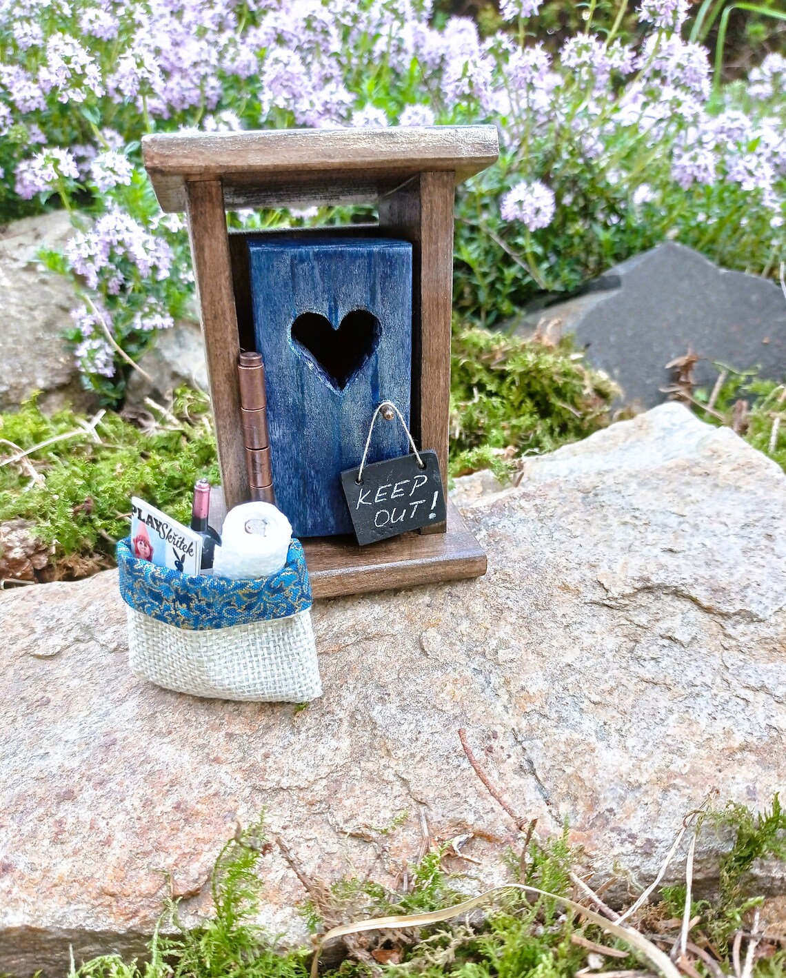 Wooden Outhouse for Gnomes, Miniature Fairy Garden, Wooden Toys ...