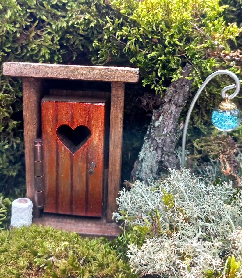 Handmade Wooden Outhouse Miniature: Fairy Garden Gnome Accessories - Etsy