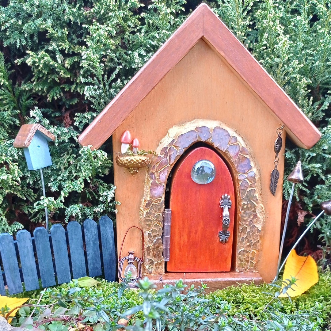 Wooden House, Flat House, Fairy Door, Fairy Garden, Enchanted Garden ...