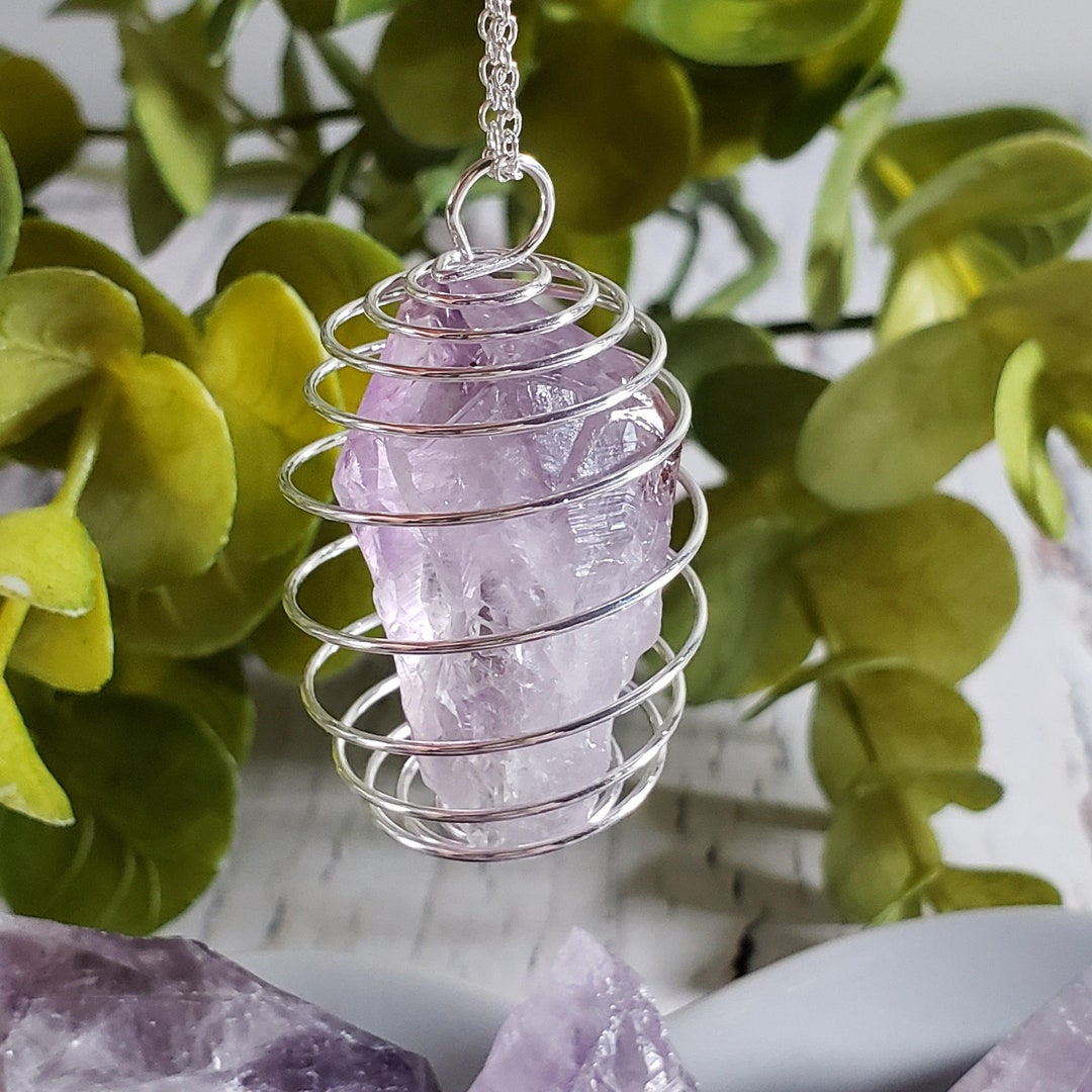 Crystal Cage Pendants Assorted Raw Crystals Crystal Pendant - Etsy