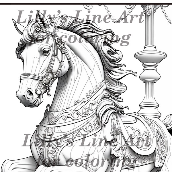Carousel Horse Art - Etsy