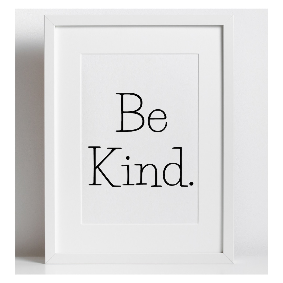 Be Kind Printable Wall Art, Digital Download, Introvert Wallart, Family ...